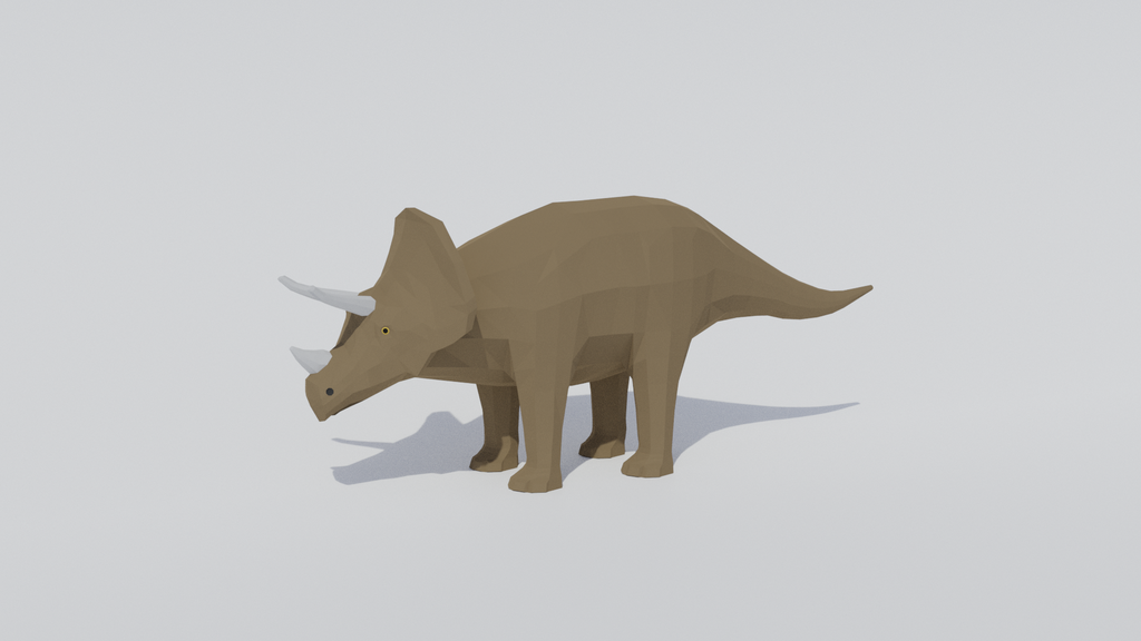 Low Poly Triceratops | Dinosaurs models | BlenderKit