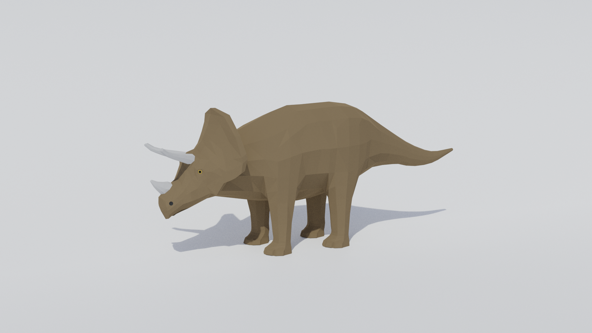 Low Poly Triceratops | Dinosaurs models | BlenderKit