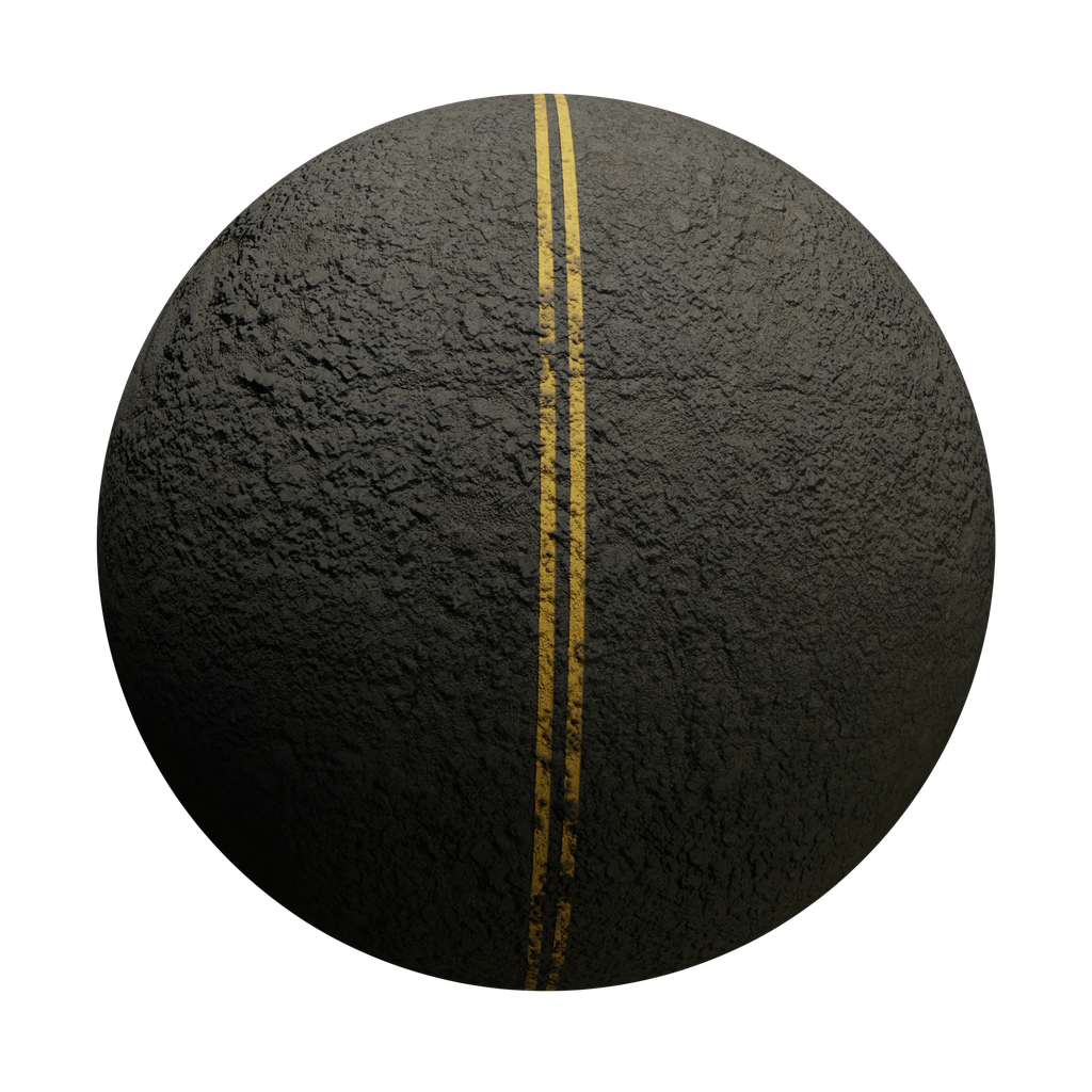 Worn Road | FREE asphalt materials | BlenderKit