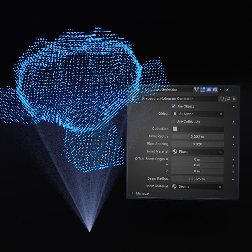 Hologram Generator V1 | FREE Edit / Object mode Node Groups | BlenderKit