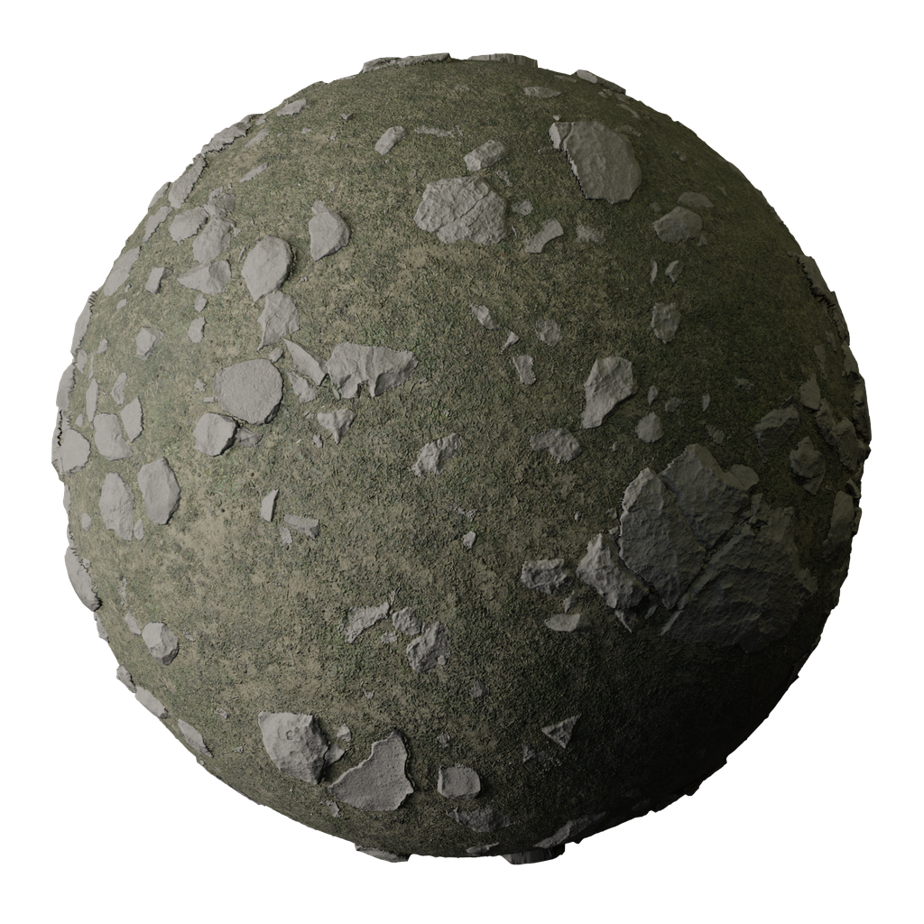 Wild Grass Rocky Ground | FREE ground materials | BlenderKit
