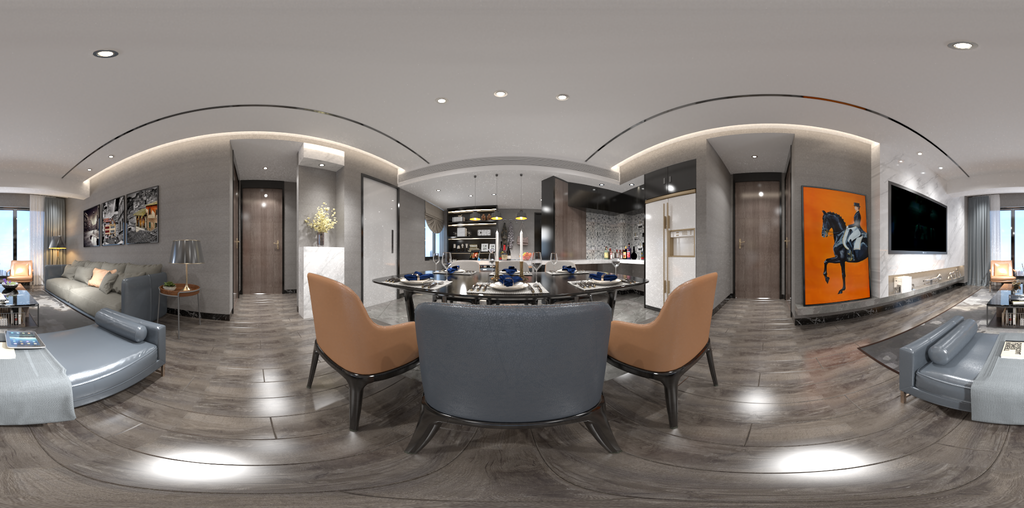 Living room | FREE Interiors HDRis | BlenderKit