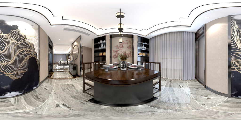 Dining room | FREE Interiors HDRis | BlenderKit