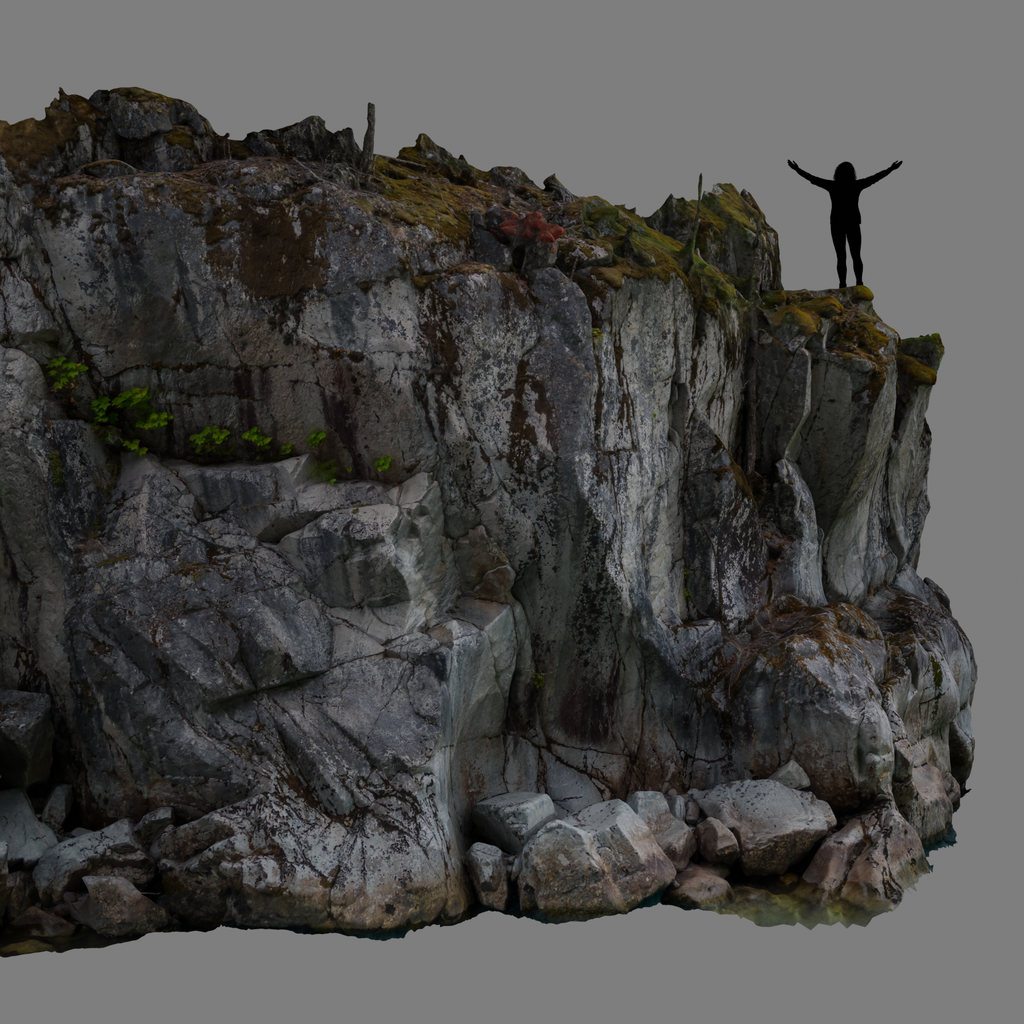Rocky Cliff in Canyon by River | Environment Elements models | BlenderKit