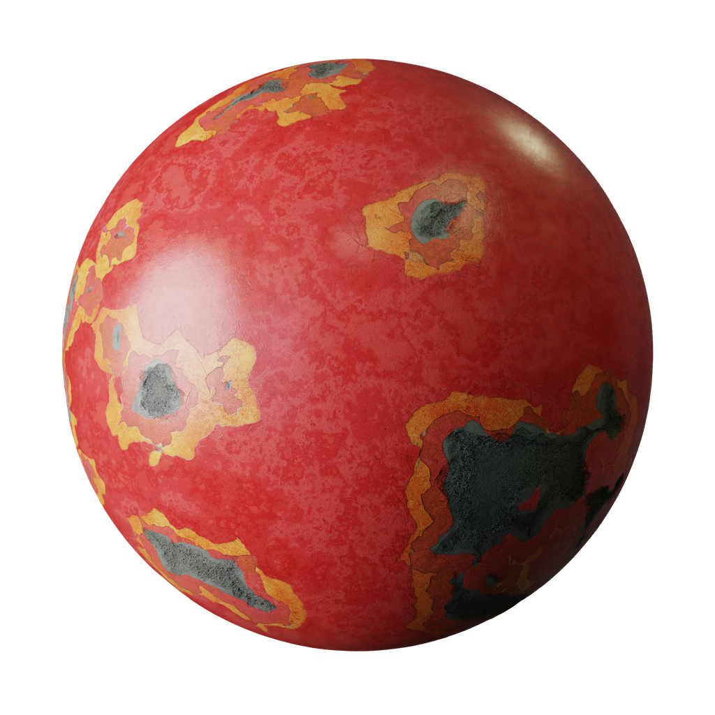 Damaged red wall | FREE plaster materials | BlenderKit