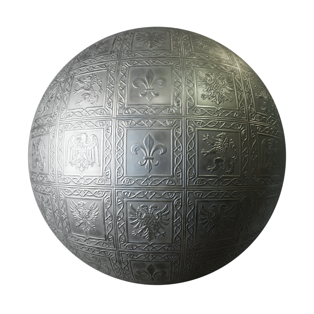 Medieval Silver Metal Panels | FREE metal materials | BlenderKit