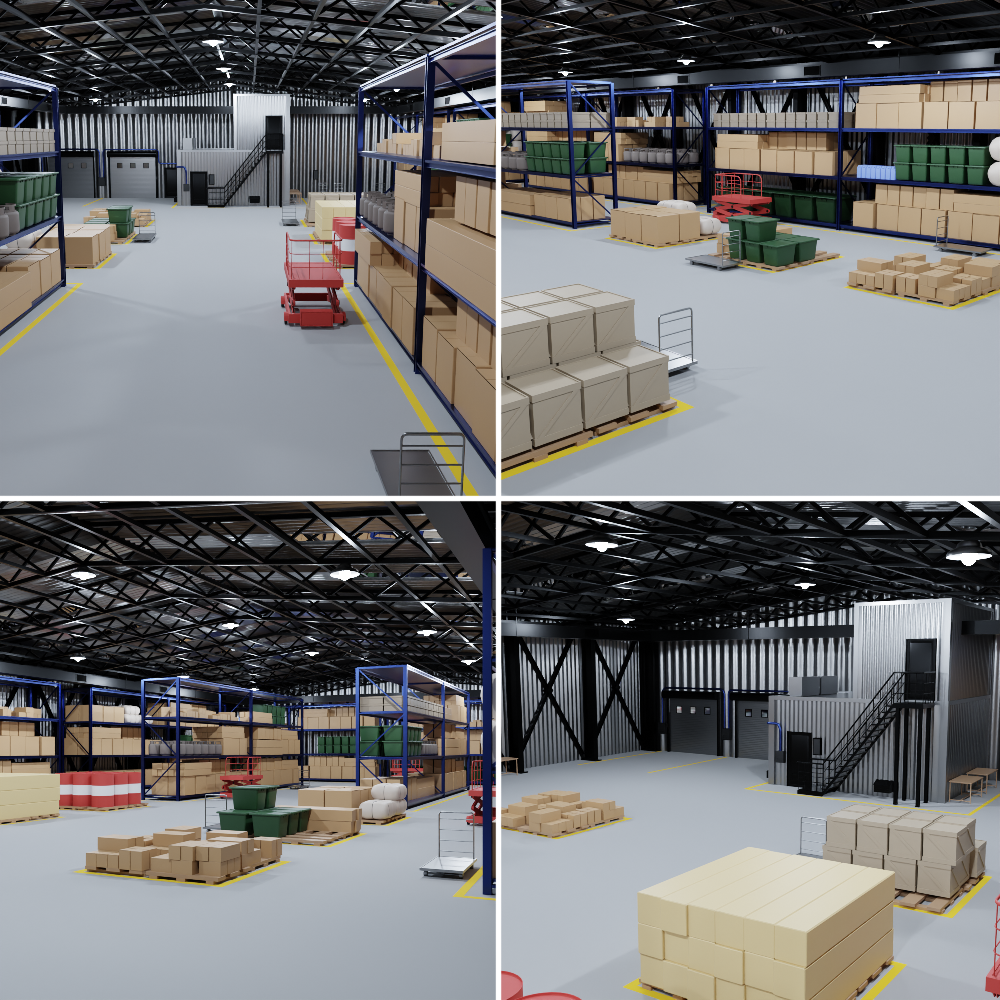 Industrial Warehouse Storage | Industrial scenes | BlenderKit