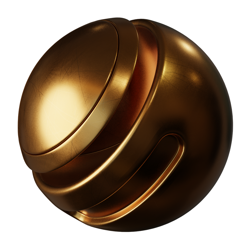 Scratched Gold Metal | FREE metal materials | BlenderKit