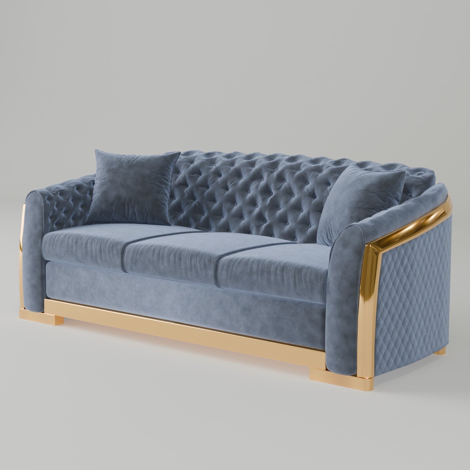 Sofa velvet gray | Sofas models | BlenderKit