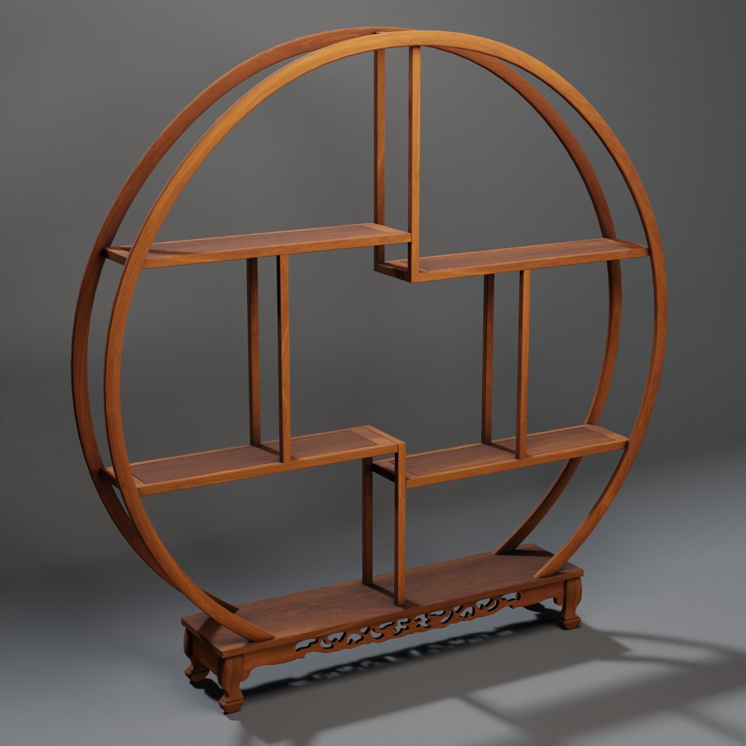 Round wooden Shelf | FREE Shelves models | BlenderKit