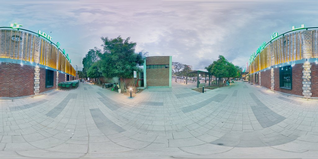 Shopping Street Evening | Urban Elements HDRis | BlenderKit