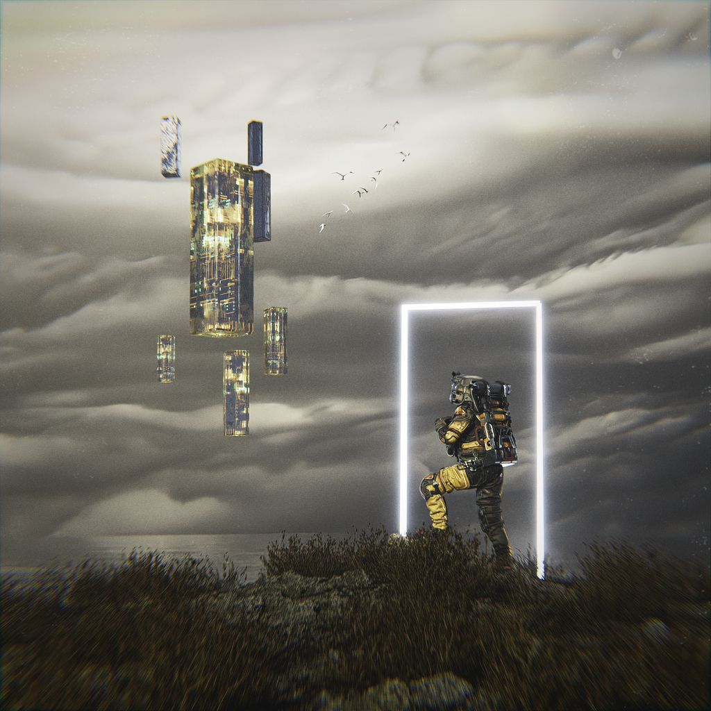 Mystical Crystals in the Dark Sky | FREE Fantasy scenes | BlenderKit