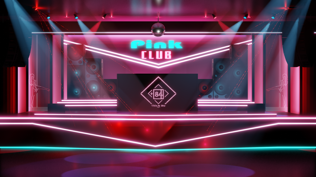 Pink Club With Eeve | Public scenes | BlenderKit