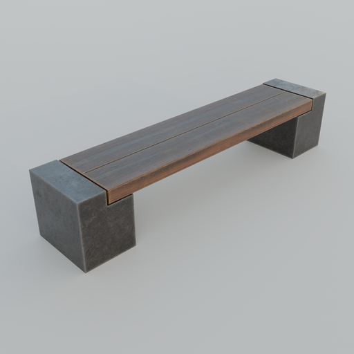 BlenderKit | Download the FREE Long bench model