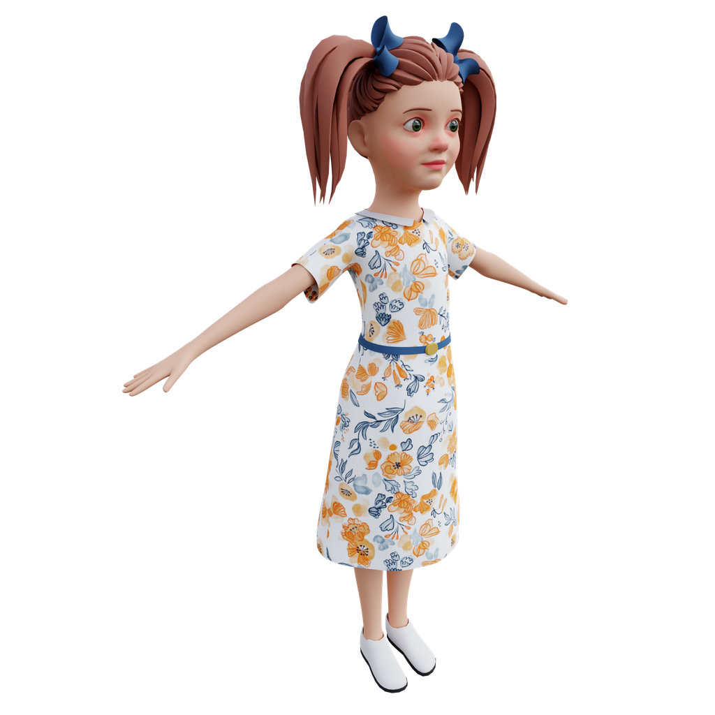 Stylized Female Base Mesh Rigged | Women models | BlenderKit