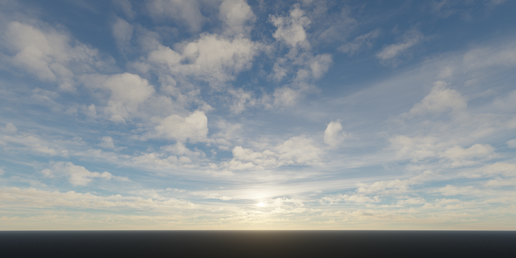 Cloudy Sunny Sunset Sky | FREE Nature HDRis | BlenderKit