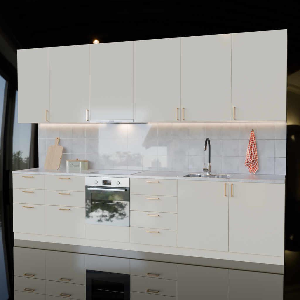 Modern Beige Kitchen | Kitchen Sets models | BlenderKit