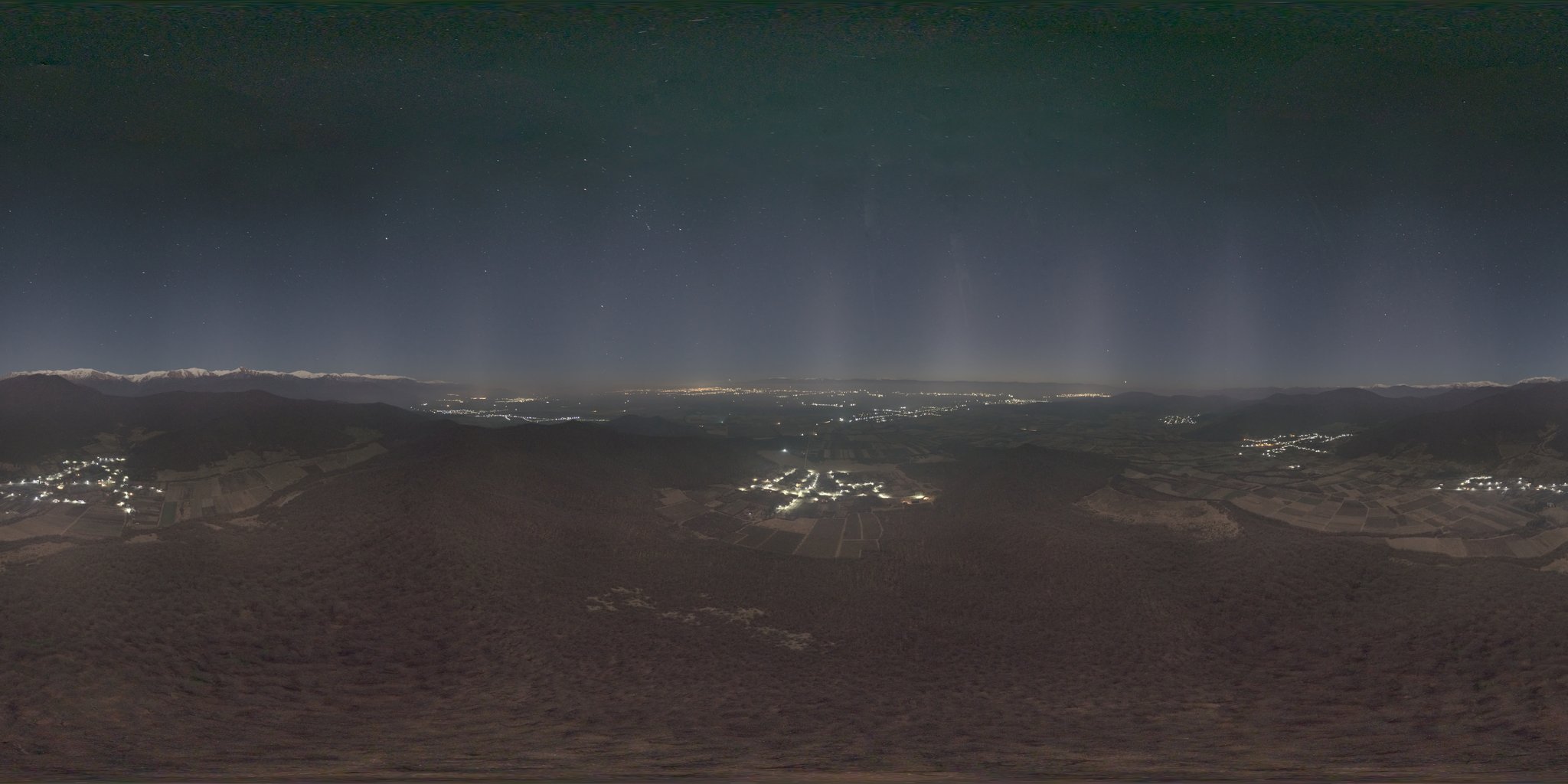Winter Night Over Forest | Nighttime Environments HDRis | BlenderKit
