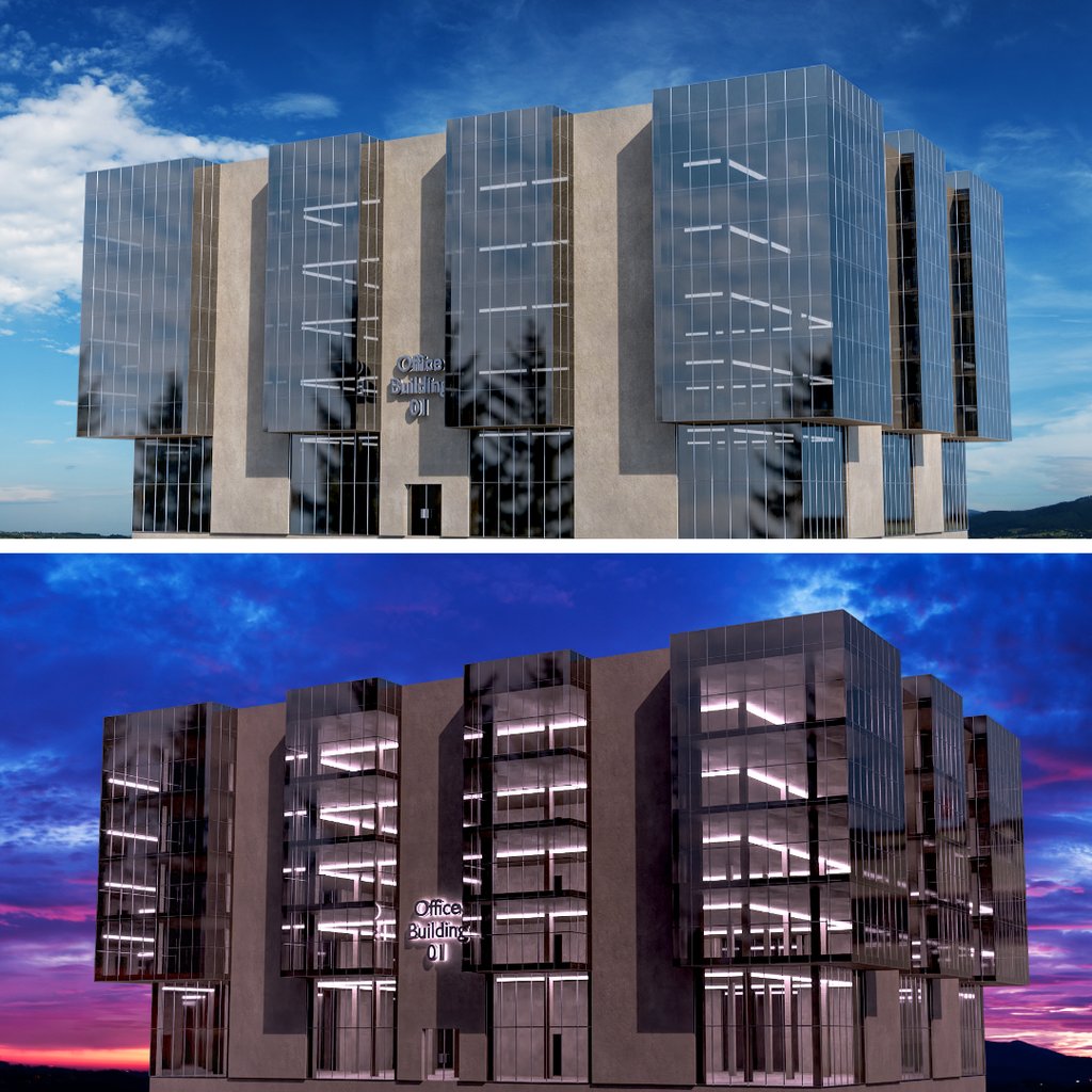 Office Building | Commercial Buildings models | BlenderKit