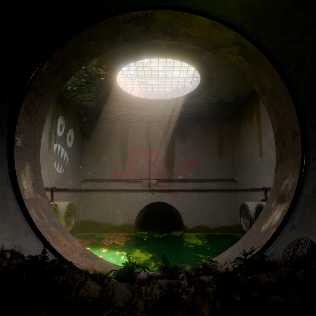 Abandoned Sewer - Animated | Interior scenes | BlenderKit