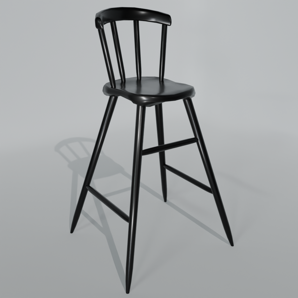 High Chair for Little Ones | FREE Chairs models | BlenderKit
