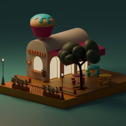 Low Poly Street Pack | FREE Architectural Scenes models | BlenderKit