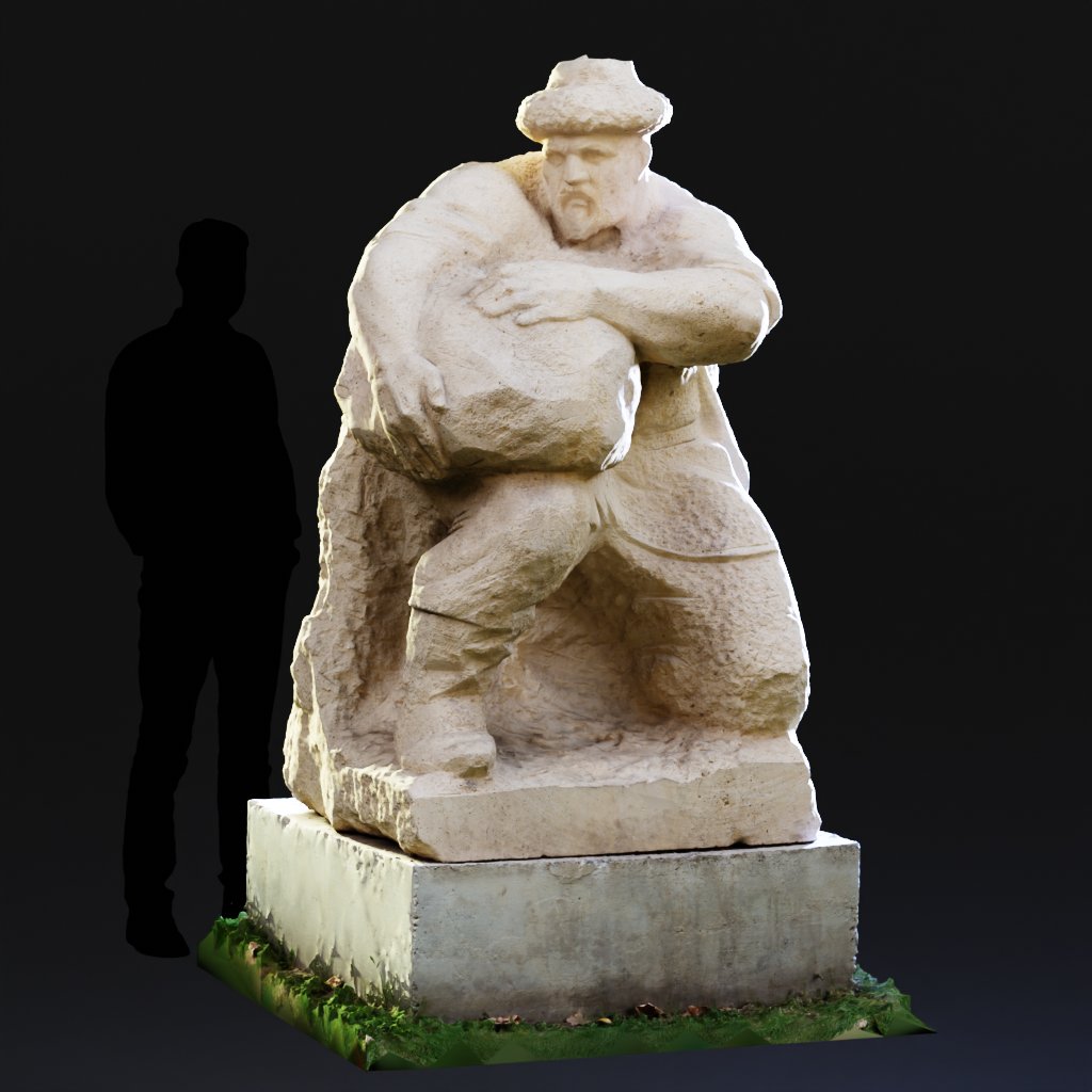 Statue of a strongman with a stone | Interior Sculptures models ...