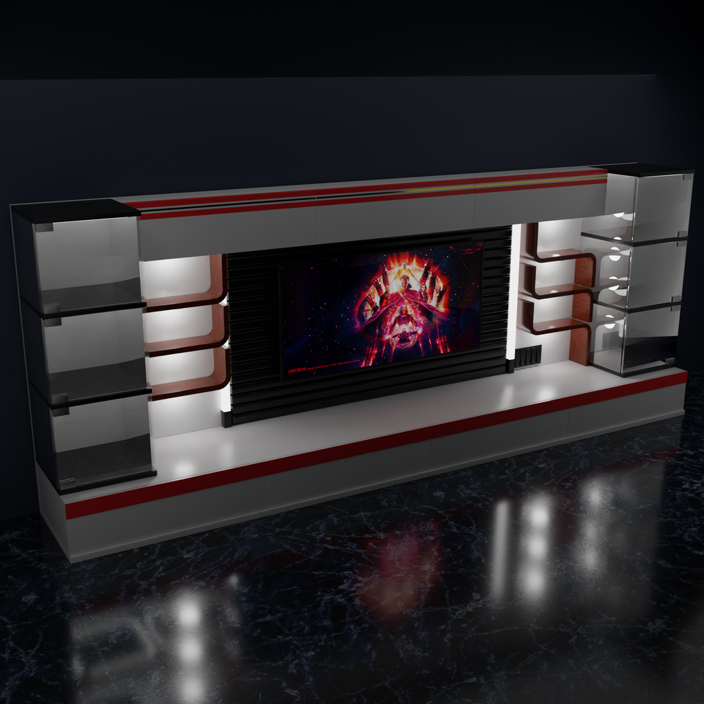 Modern TV-Set | TV Cabinets models | BlenderKit