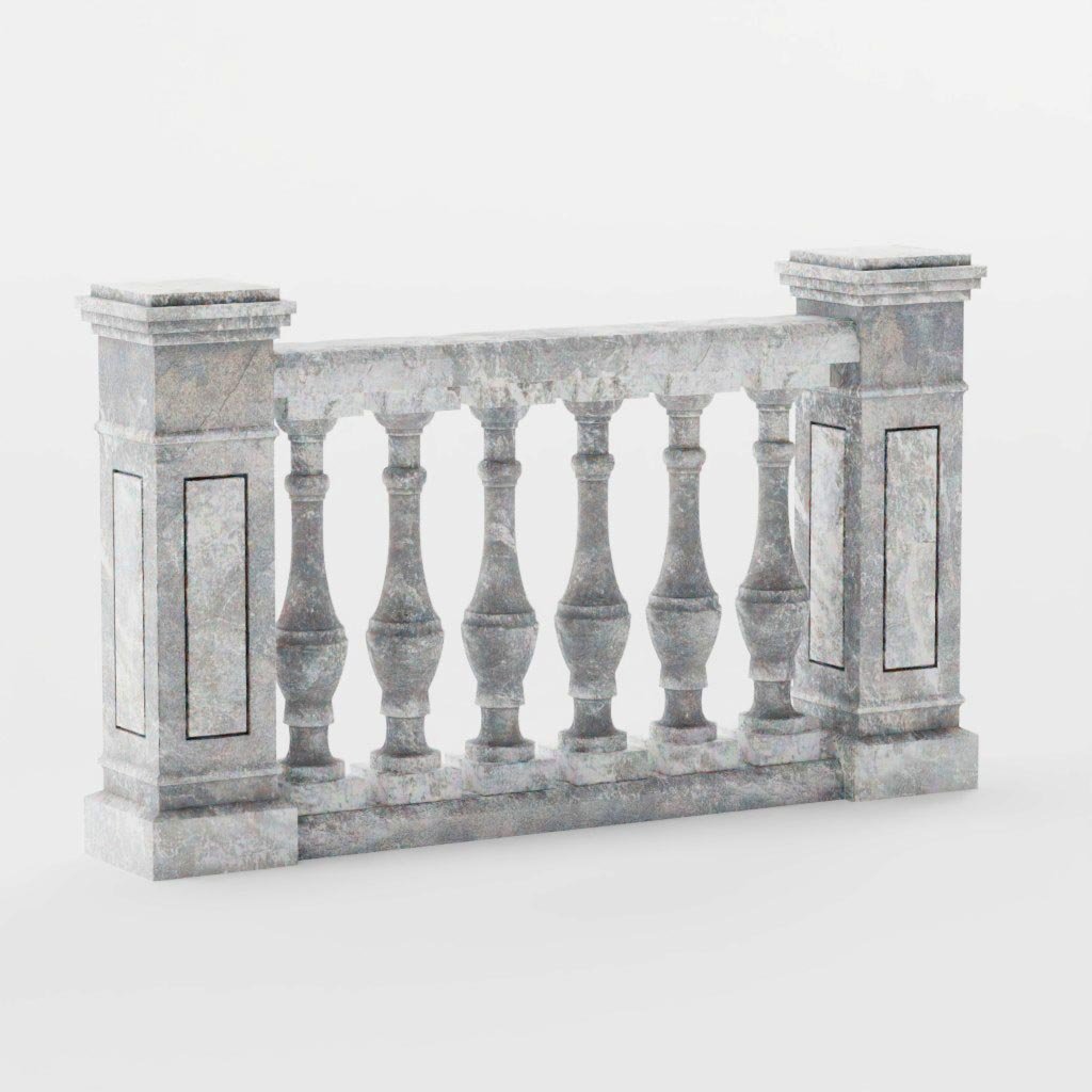 Balustrade - Stone Balcony 14 | Architectural Structures models ...