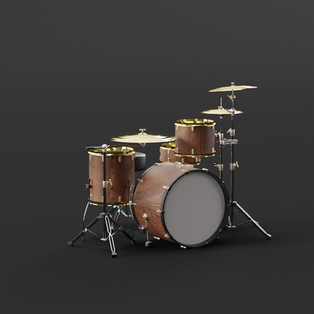 Drum set | Musical Instruments models | BlenderKit