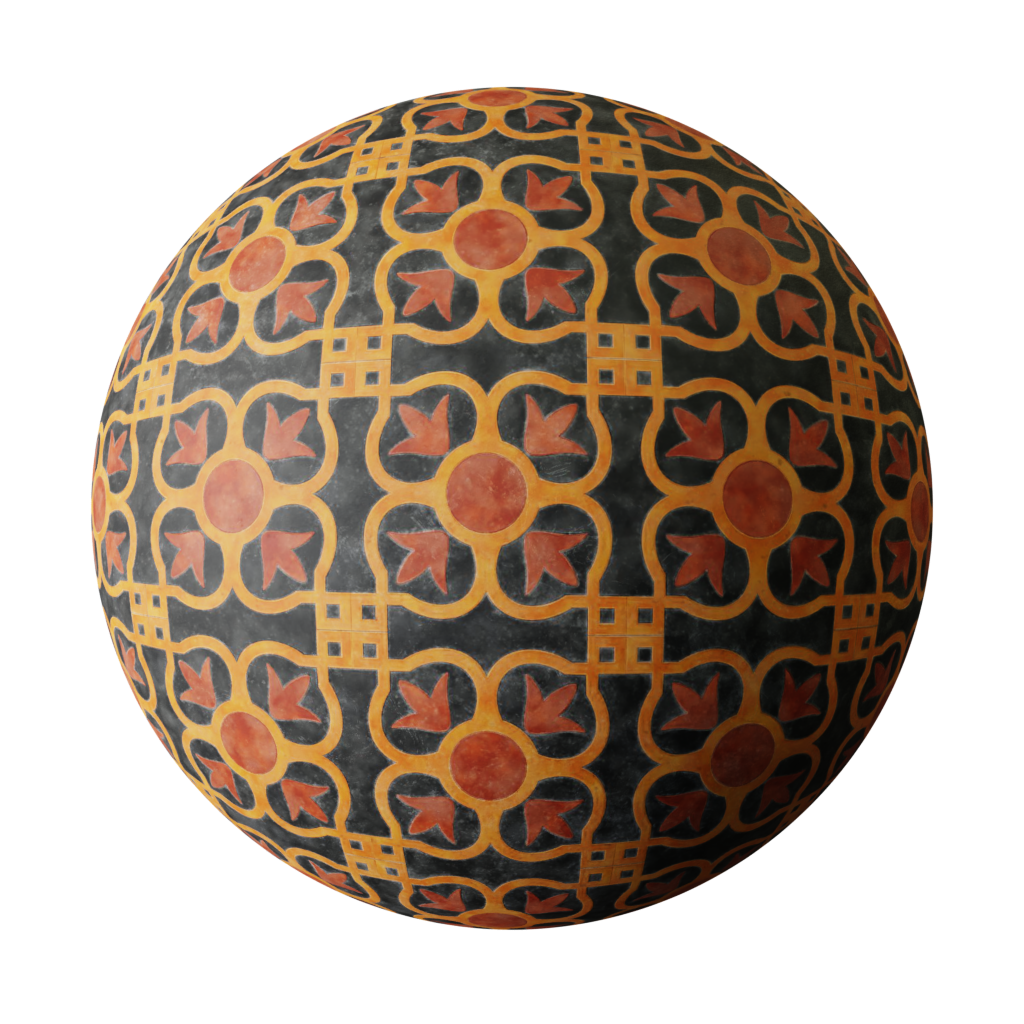 Stylish ancient tiles mix | FREE tiles materials | BlenderKit