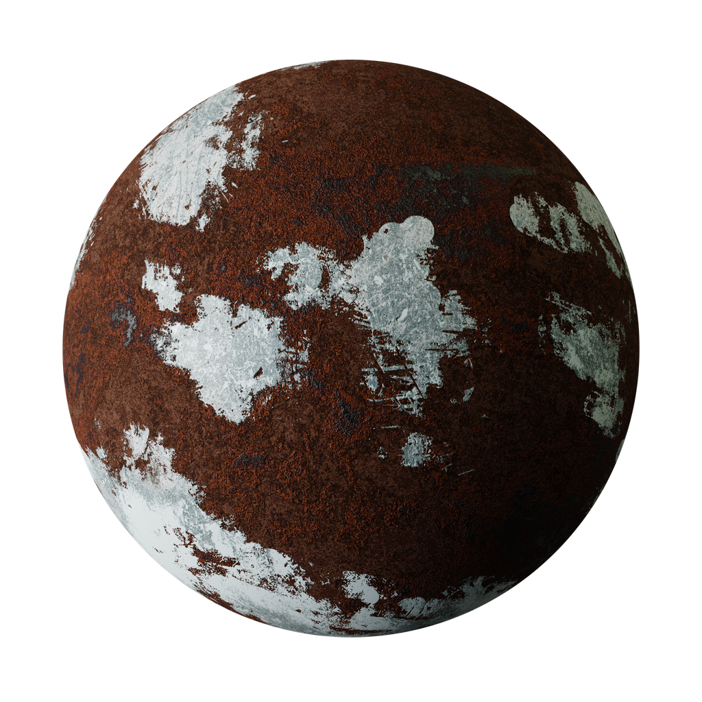 Rust wall with some paint | FREE rust materials | BlenderKit