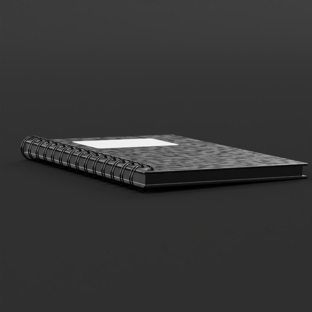 Black notebook | FREE Stationeries models | BlenderKit