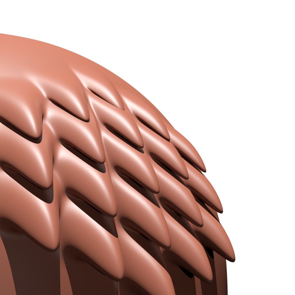 Hexagonal Dragon Scale Cluster | Scales brushes | BlenderKit