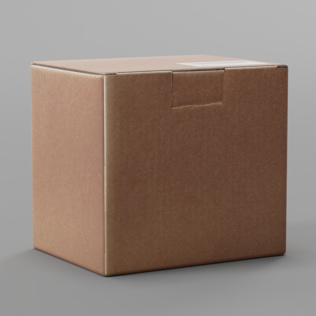Small Cardboard box | Miscellaneous models | BlenderKit