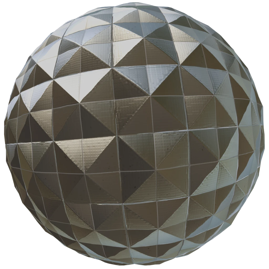 Silver Square pyramid | FREE metal materials | BlenderKit