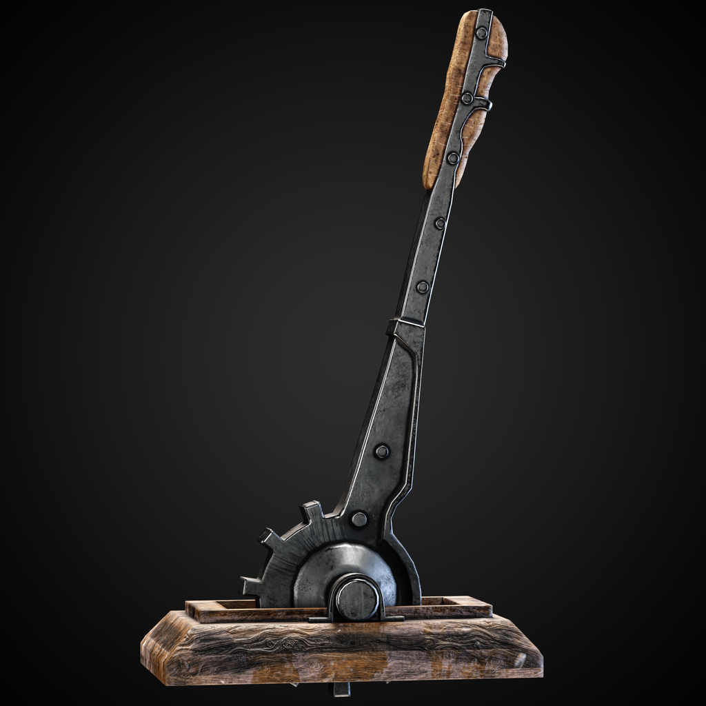 Mechanical Lever Game-Ready | Industrial Machinery models | BlenderKit