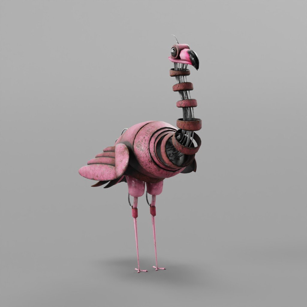 Robot Flamingo | Robotics models | BlenderKit