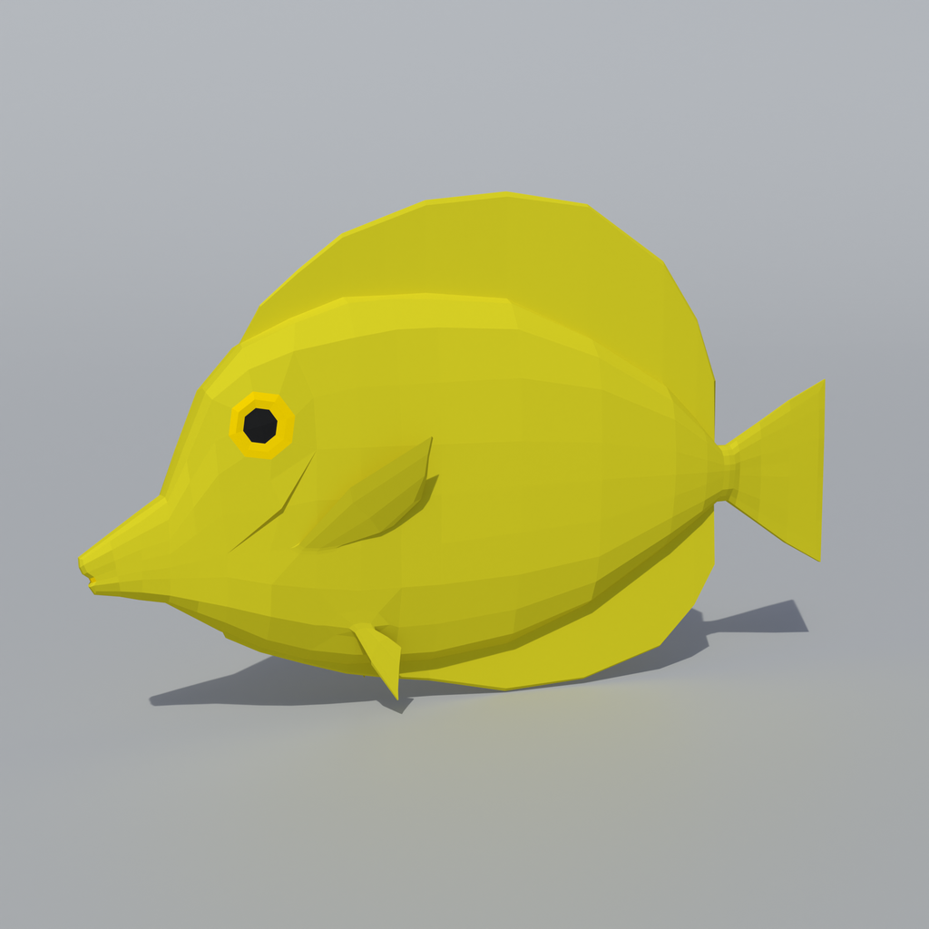 Yellow Tang Animated | Fish models | BlenderKit