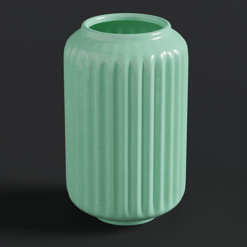 Ribbed Vase | FREE Vases models | BlenderKit
