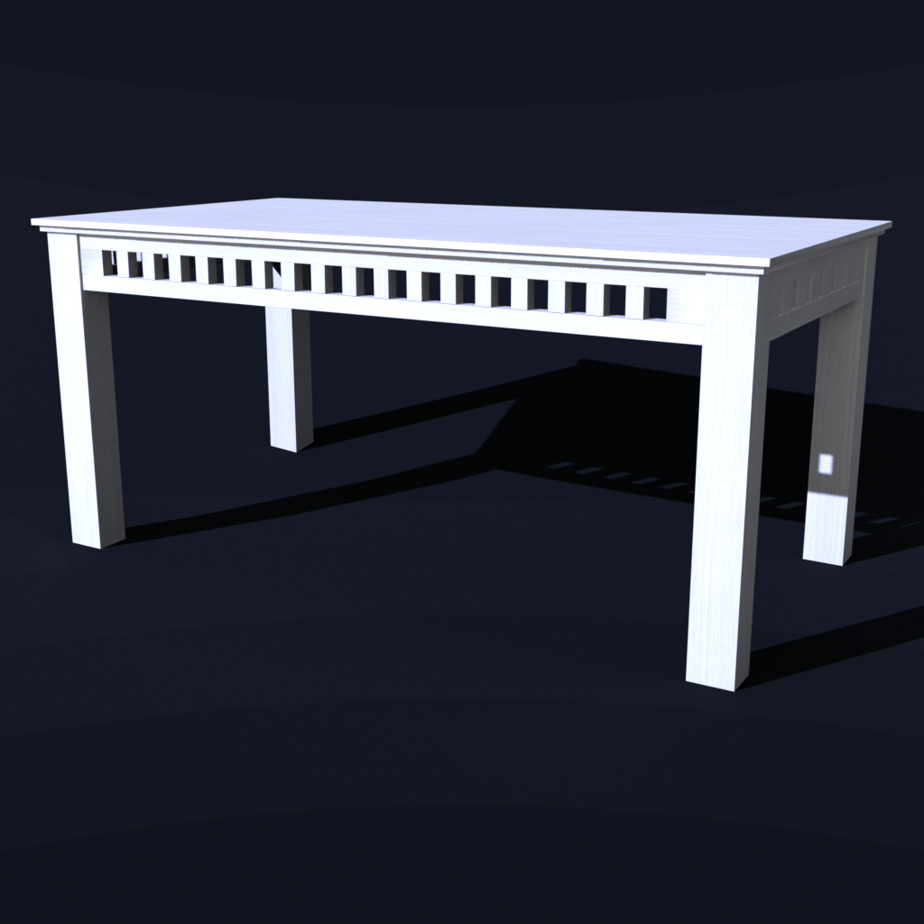 Wooden Dining Table Large | Tables models | BlenderKit