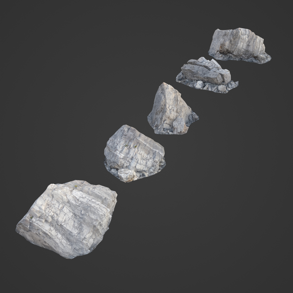 Boulder Rock Collection Scatter | FREE Nature scenes | BlenderKit