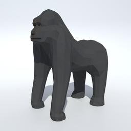 Low Poly Gorilla | Mammals models | BlenderKit