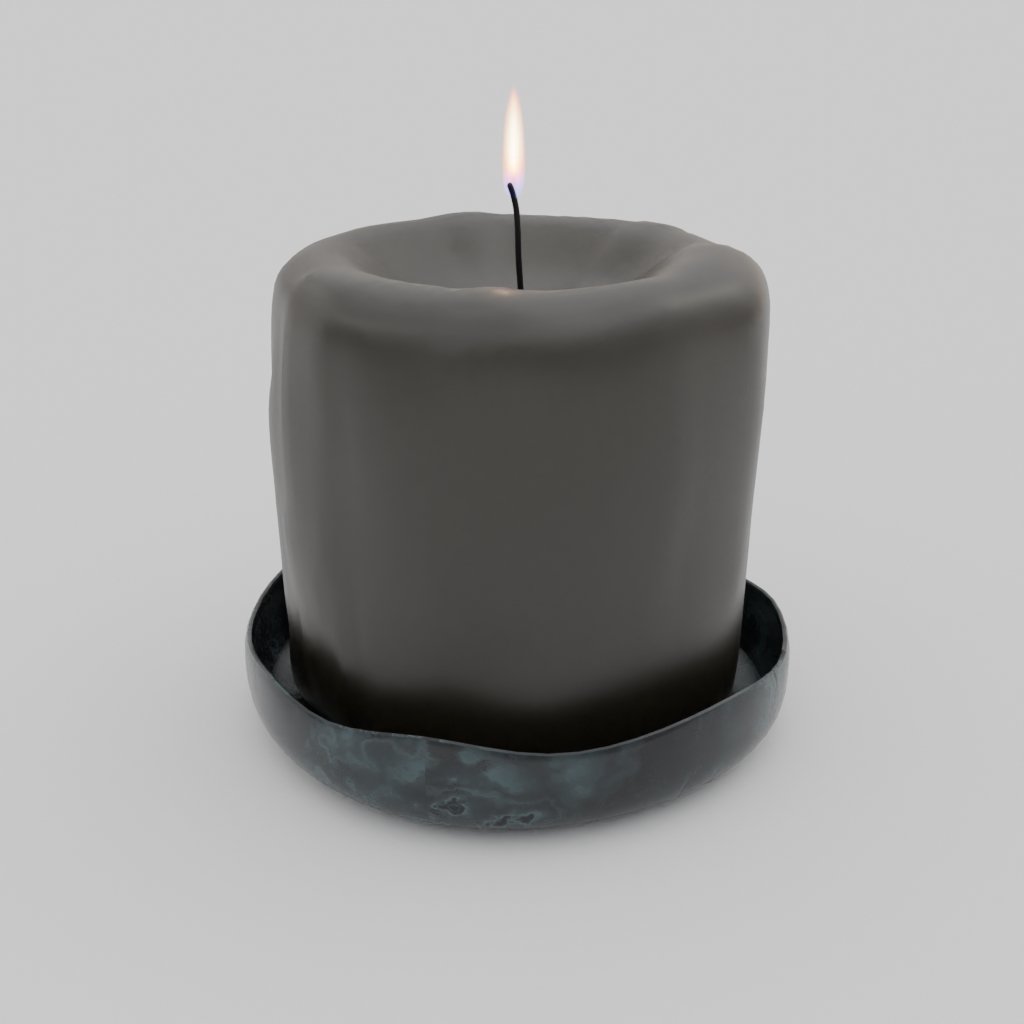Black candle | FREE Interior Decorations models | BlenderKit