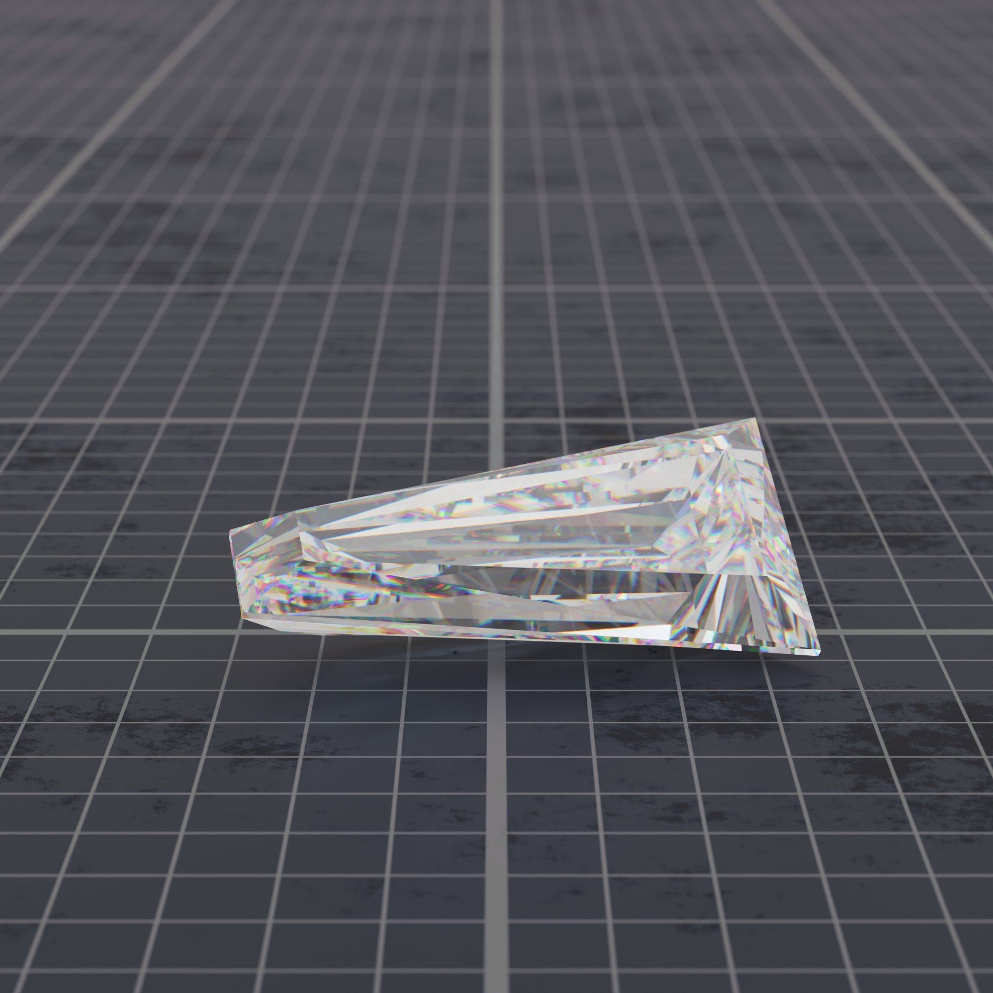 Tapered Baguette cut diamond | FREE Miscellaneous models | BlenderKit