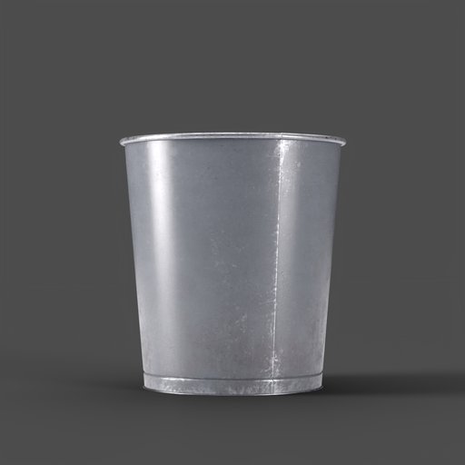 Metal Office Trash Can | FREE Interior Design models | BlenderKit