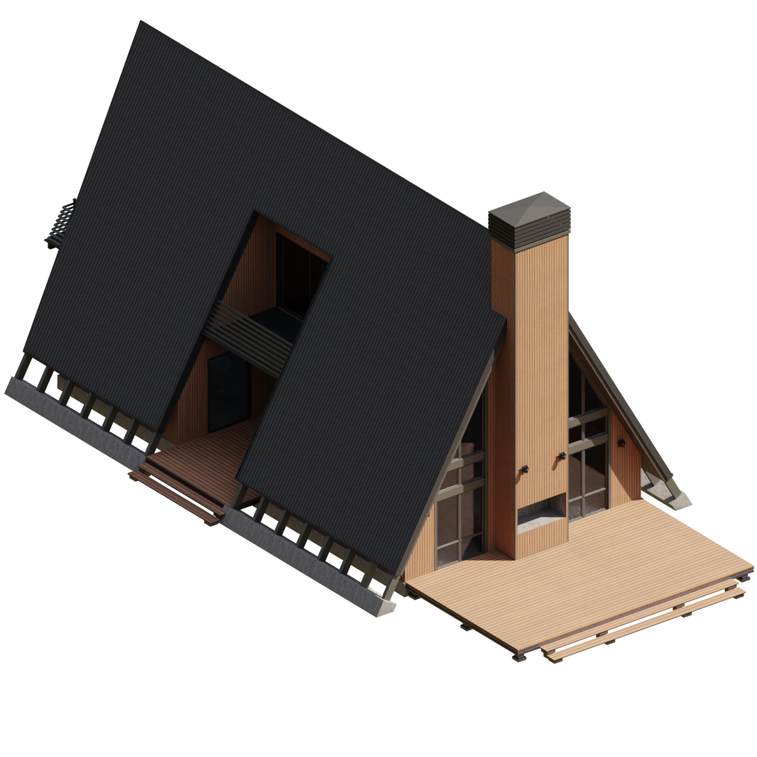 Contemporary A-Frame | 3D Commercial models | BlenderKit