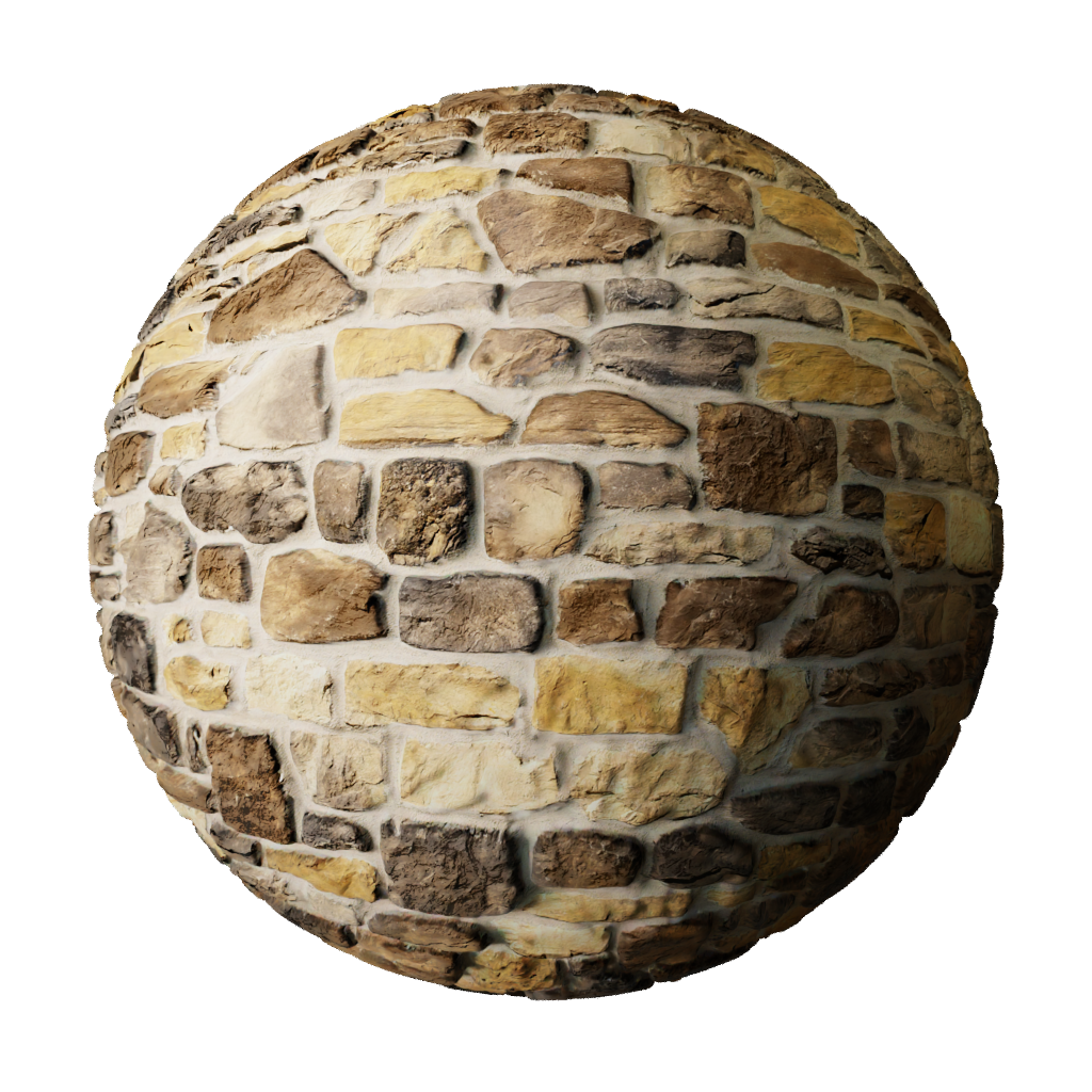 Rock Wall Cotswald Stone | FREE stone materials | BlenderKit