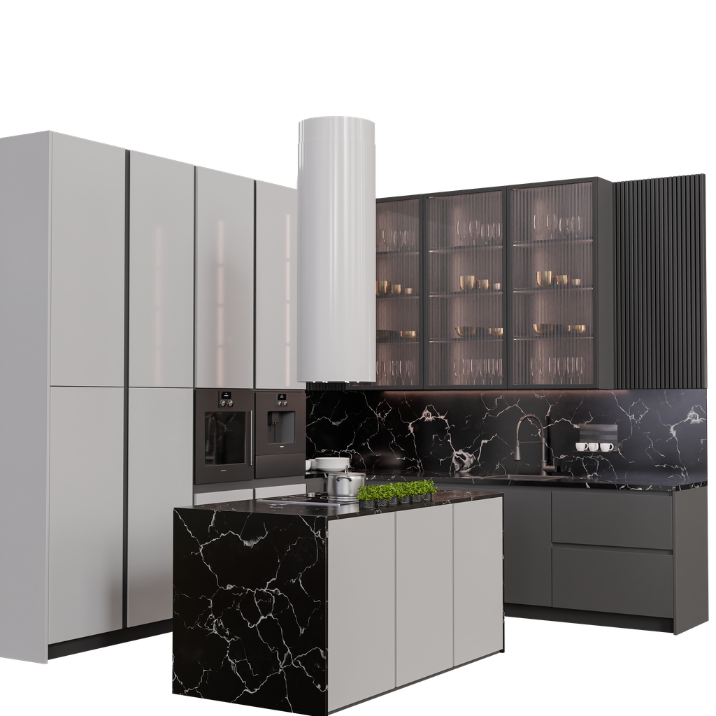 Kitchen modern G | Kitchen Sets models | BlenderKit