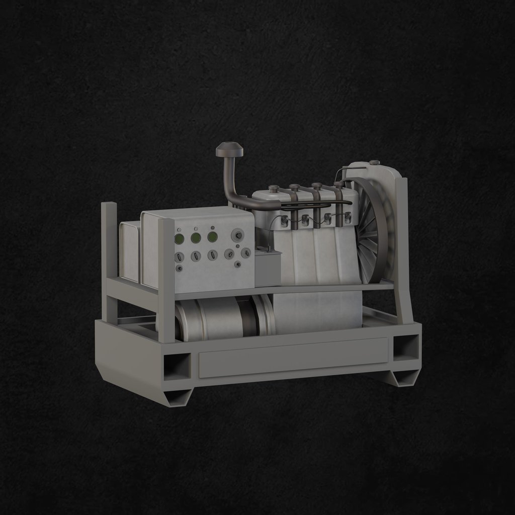 Old Generator | Industrial Machinery models | BlenderKit